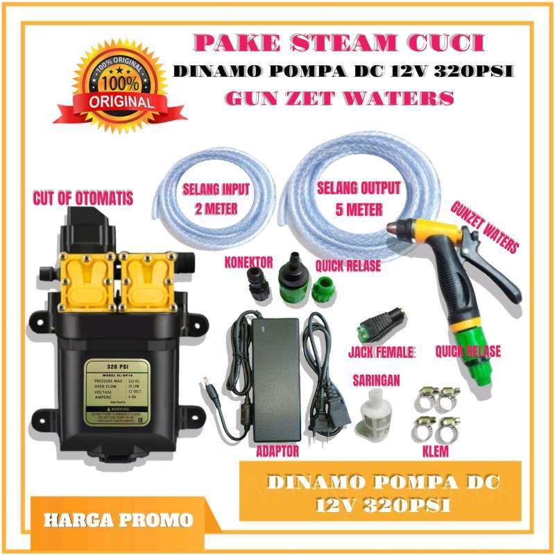 Promo Paket Lengkap Alat Cuci Steam Motor 12v 320 Psi 10 Lpm Dual Pump ... Promo Paket Lengkap Alat Cuci Steam Motor 12v 320 Psi 10 Lpm Dual Pump ...