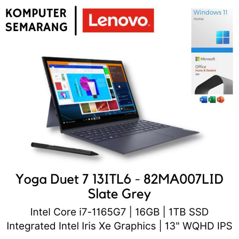 Jual Lenovo Yoga Duet ITL LID I G GB TB SSD Integrated Intel Iris Xe Graphics
