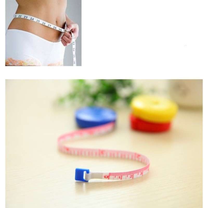 Jual METERAN GULUNG MINI ROLL OTOMATIS PUTAR ALAT UKUR FLEXIBLE BAJU 1 ...