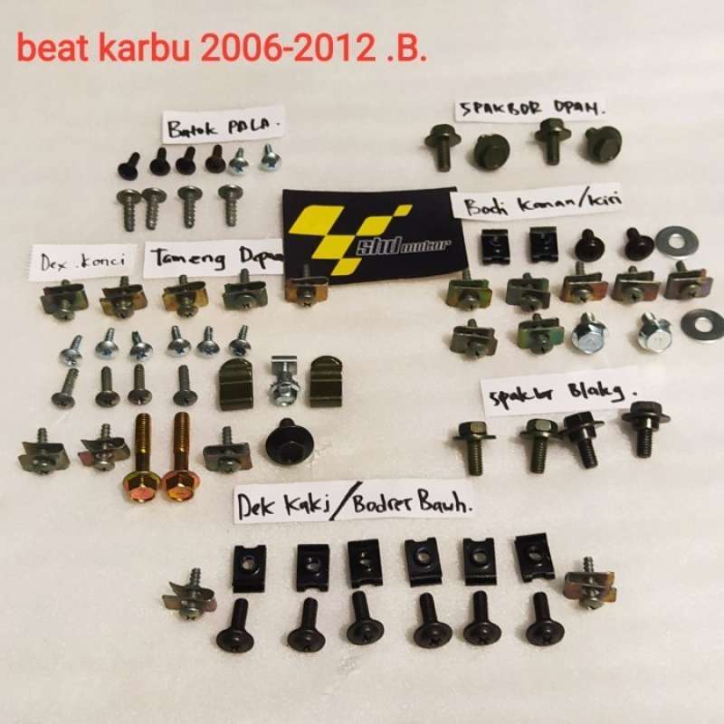 Jual baut full bodi beat karburator/baut lengkap full body beat lama ...