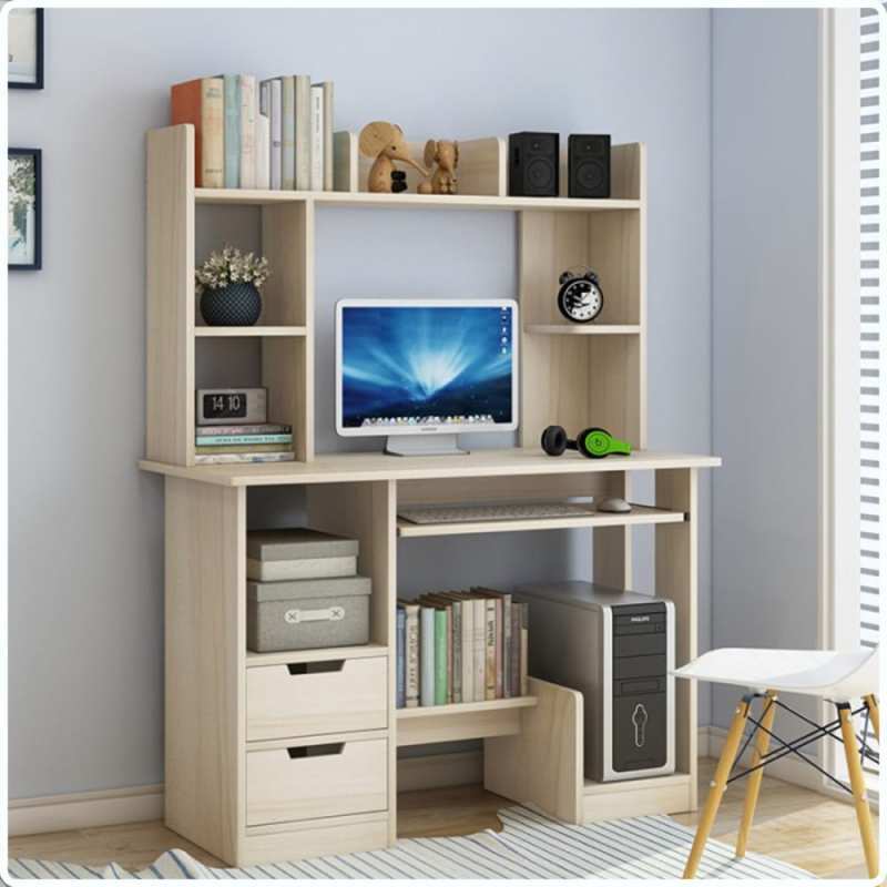 Jual Meja Komputer Rumah Dengan Rak Buku Kombinasi Yang Minimalis Kode ...