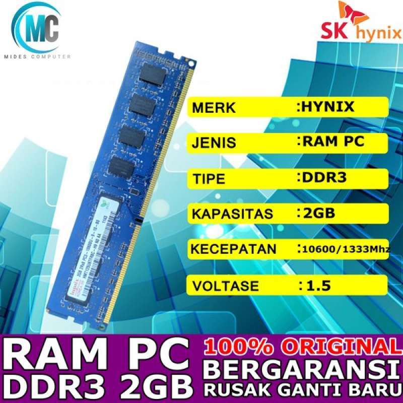 Jual Memory RAM PC atau KOMPUTER 2GB DDR3 di Seller Mides Computer ...
