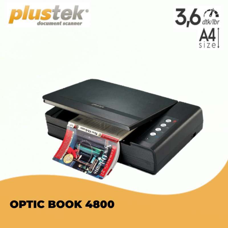 Jual Scanner Plustek OpticBook 4800 Flatbed - 3.6 Detik/Lembar - (A4 ...