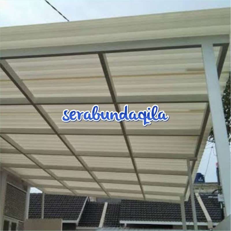 Jual Kanopi Rangka Besi Atap Upvc Alderon White Translucent Di Seller ...