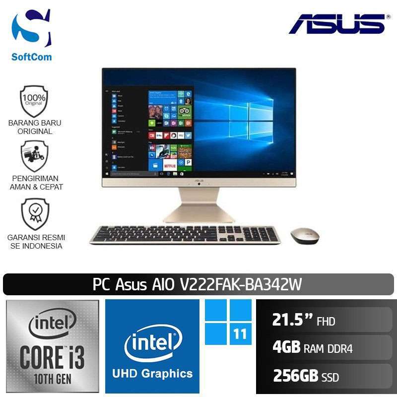 Jual Pc Asus Aio V222fak Ba342w Desktop Pc [core I3-10110u/4gb/256gb ... Jual Pc Asus Aio V222fak Ba342w Desktop Pc [core I3-10110u/4gb/256gb ...