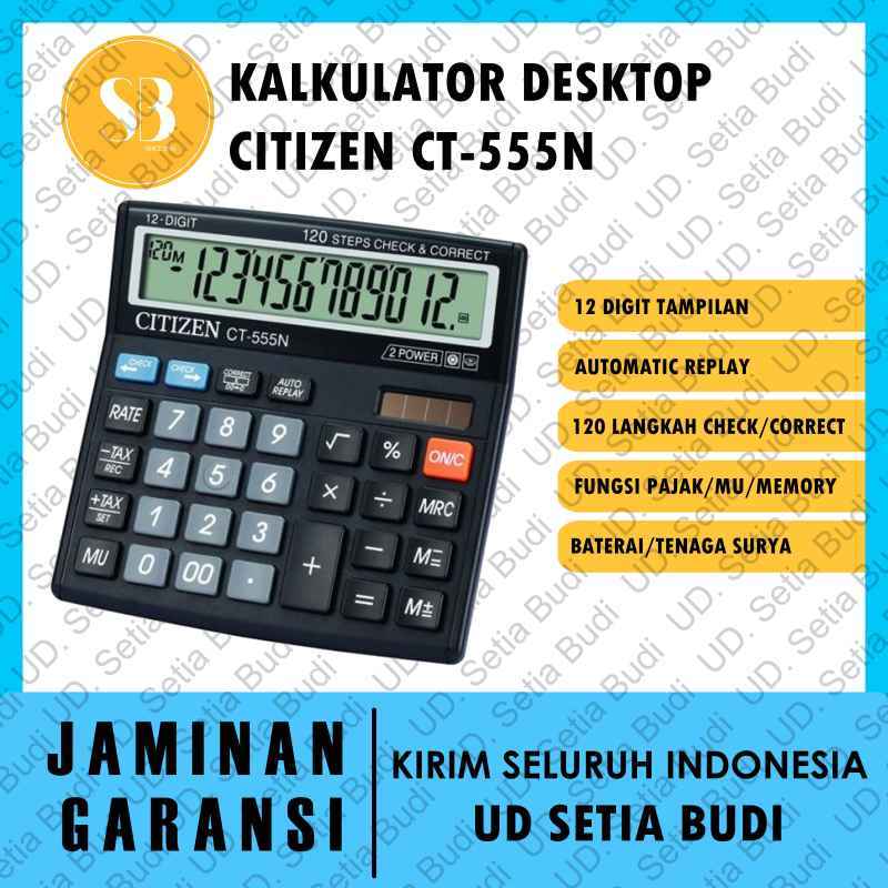 Jual Kalkulator Desktop Citizen CT-555N Asli dan Bergaransi di Seller ...