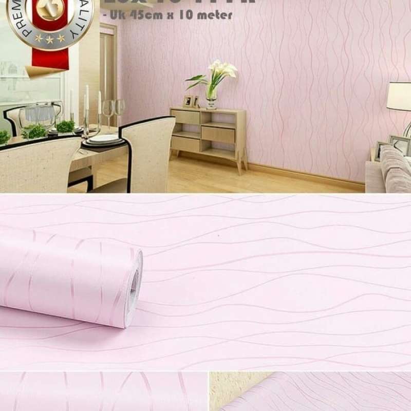 Jual Wallpaper MINIMALIS GARIS PINK - Wallpaper Dinding 10M x 45Cm di ...