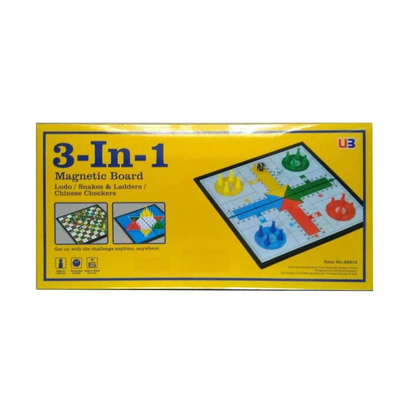Jual Magnetic Board Game 3 in 1, Ludo,Halma,Ular Tangga, Mainan ...