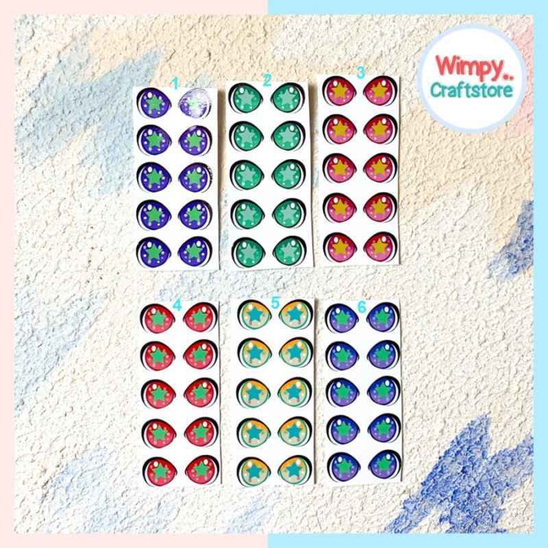 Jual Sticker Mata Boneka Amigurumi Clay Nendoroid Fondant Eye Chip Idol ...