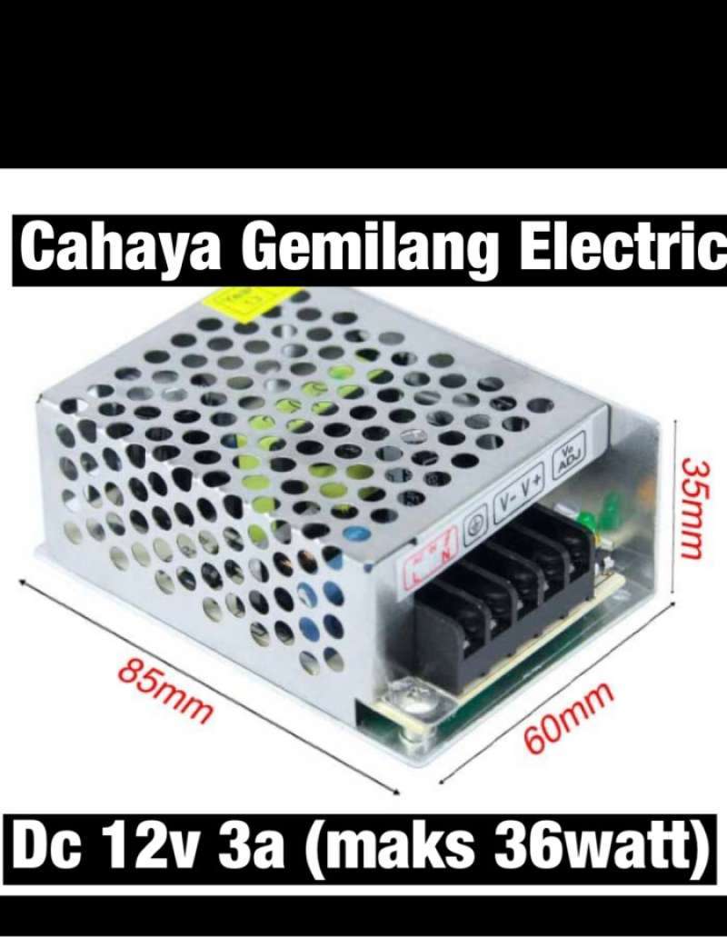 Jual Travo Dc 12v 3ampere 3a 36w 36watt Powersupply Power Supply ...