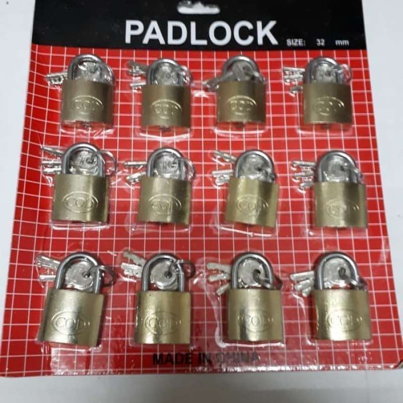 Jual GEMBOK LEMBARAN 32MM ISI 12 PCS - di Seller FAST STORE - Johar ...