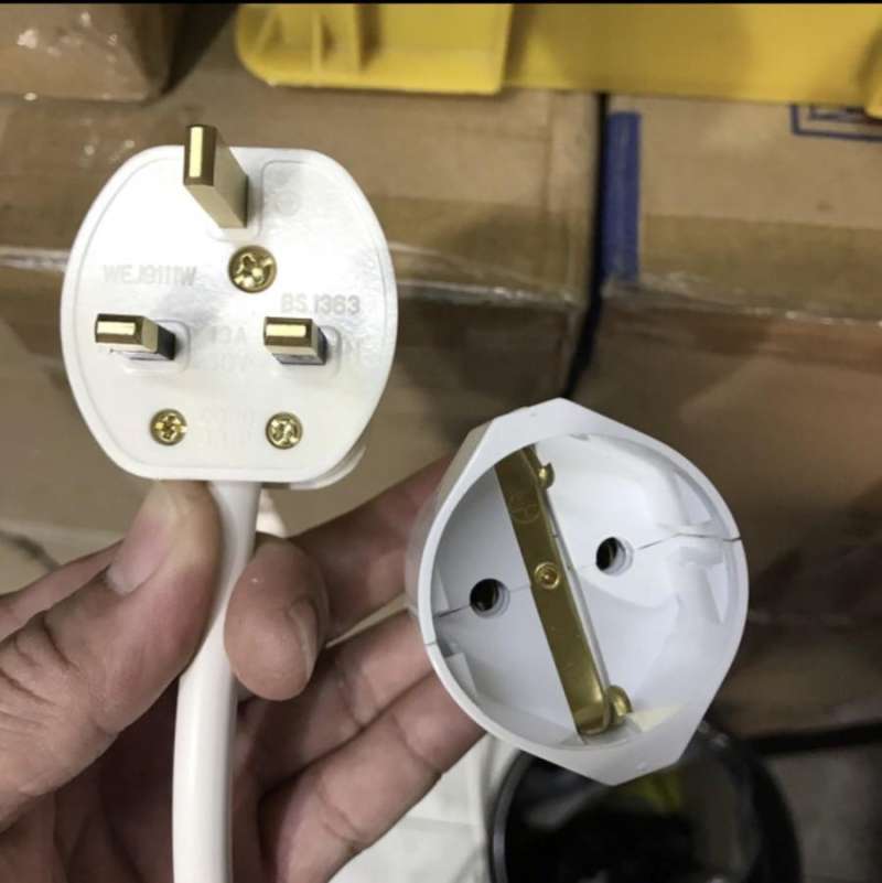 Jual Kabel listrik extension Uk plug colokan Ac kaki 3 3x1.5mm 3M di ...