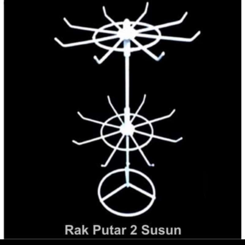 Jual Rak Meja Putar Gantung 2 tingkat - Rak Display Putar 2 susun di ...
