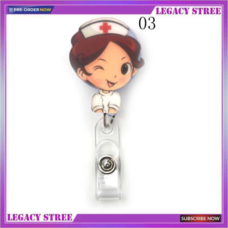 Promo Klip Holder Id Card Name Tag Bentuk Kartun Perawat Dokter Tena ...