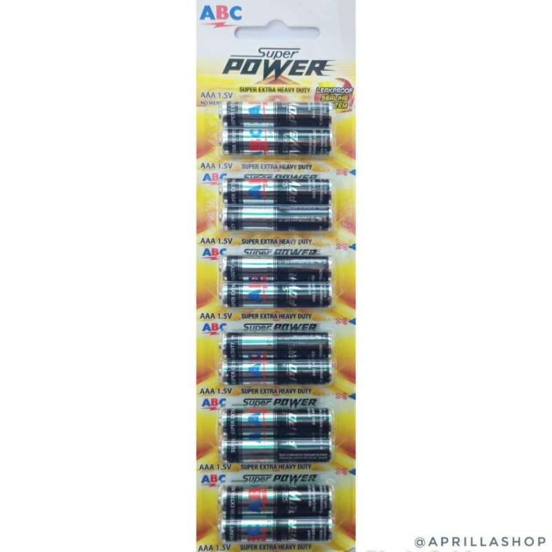 Promo BATERAI BATTERY ABC SUPER POWER AAA / A3 1,5 VOLT Diskon 10% di ...