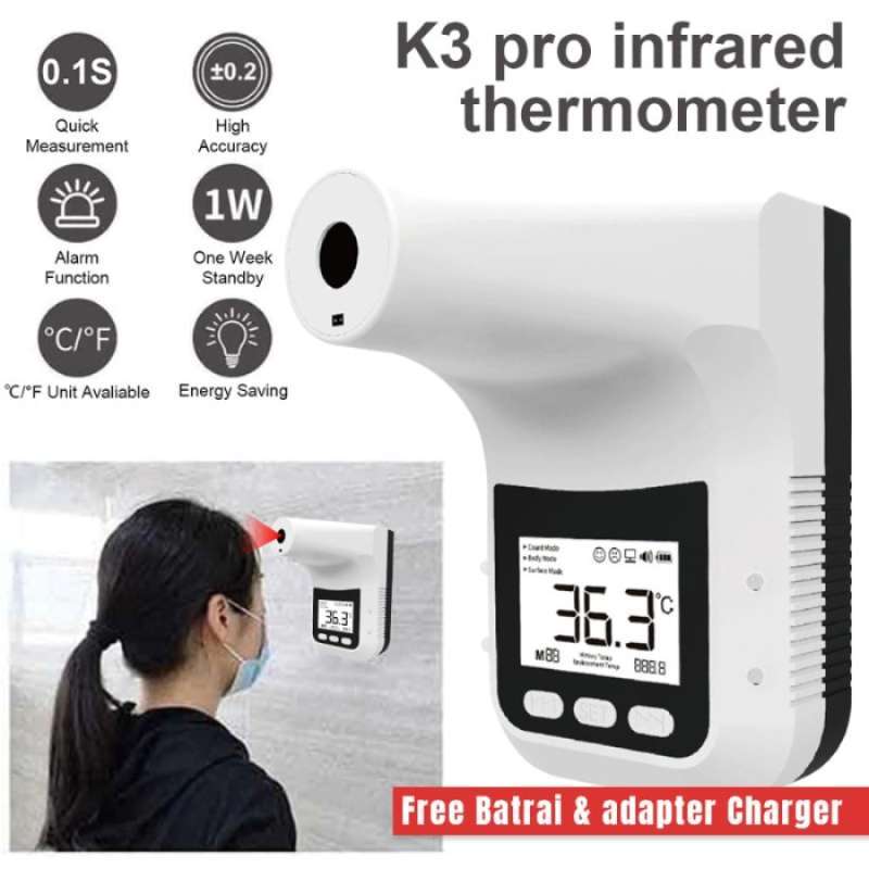 Promo K3 Pro & Tripod / Thermometer Infrared / Termometer Digital / K3 ...