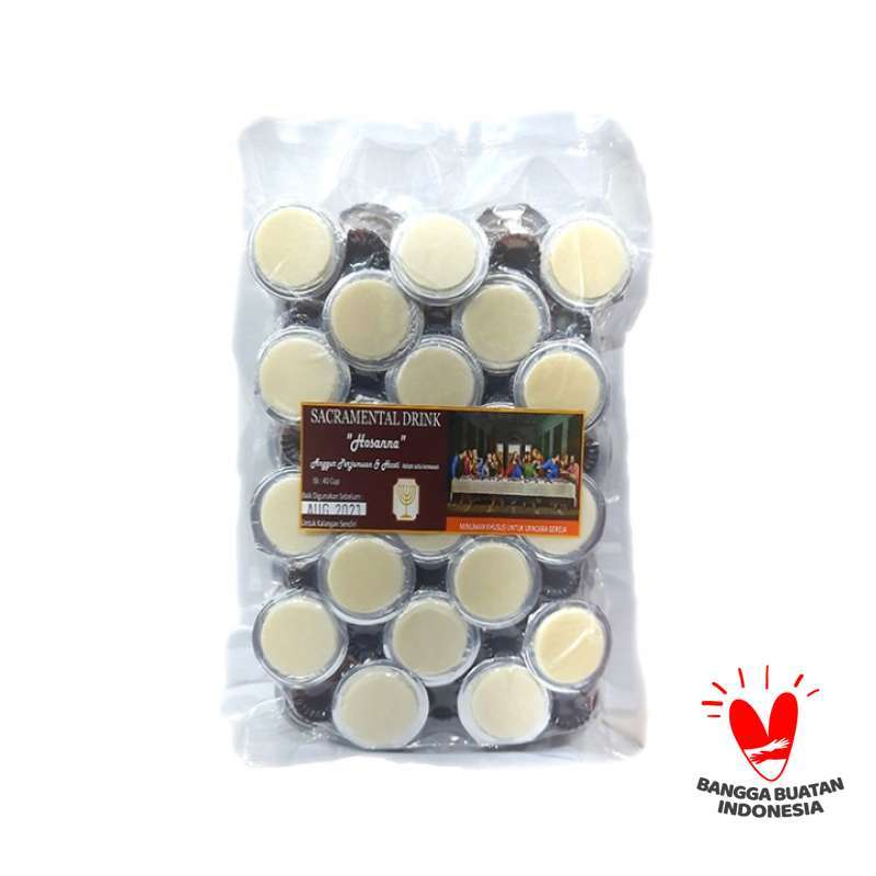 Jual Roti Perjamuan Hosti Polos + Anggur Premium Hosanna isi 40 Makanan ...