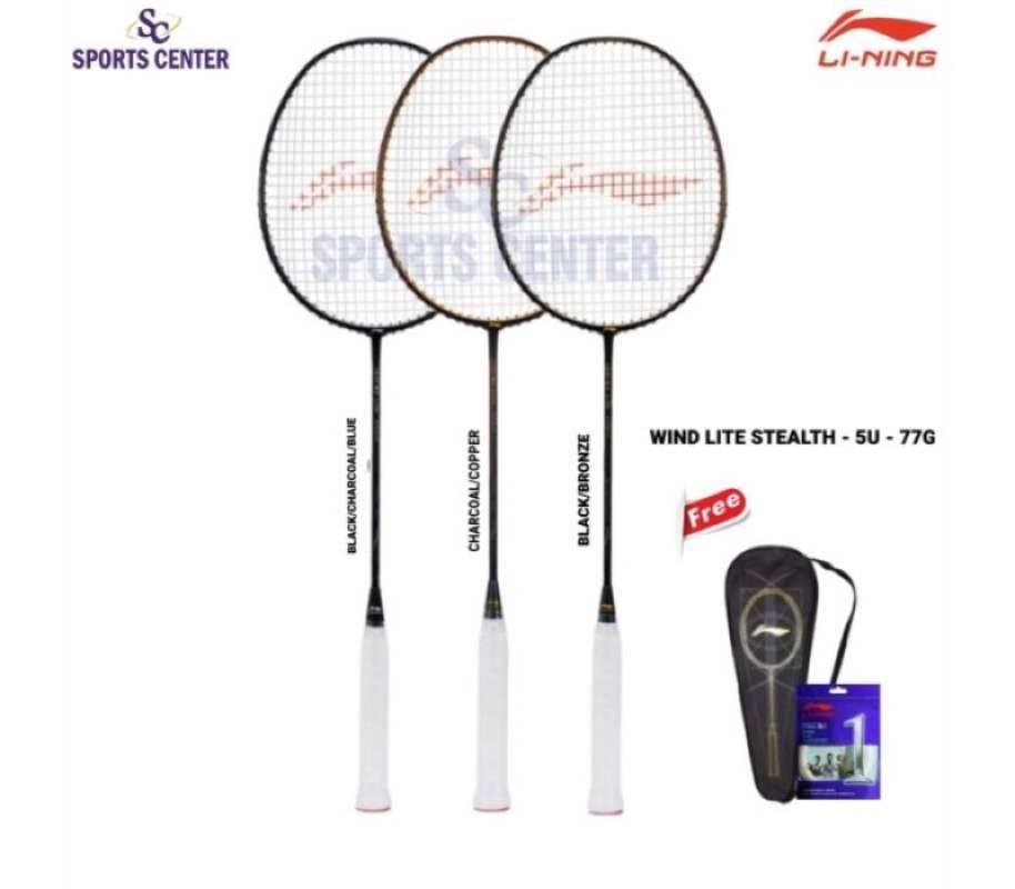 Jual New Raket Badminton Lining Wind Lite / Windlite Stealth 5U 77 Gram ...