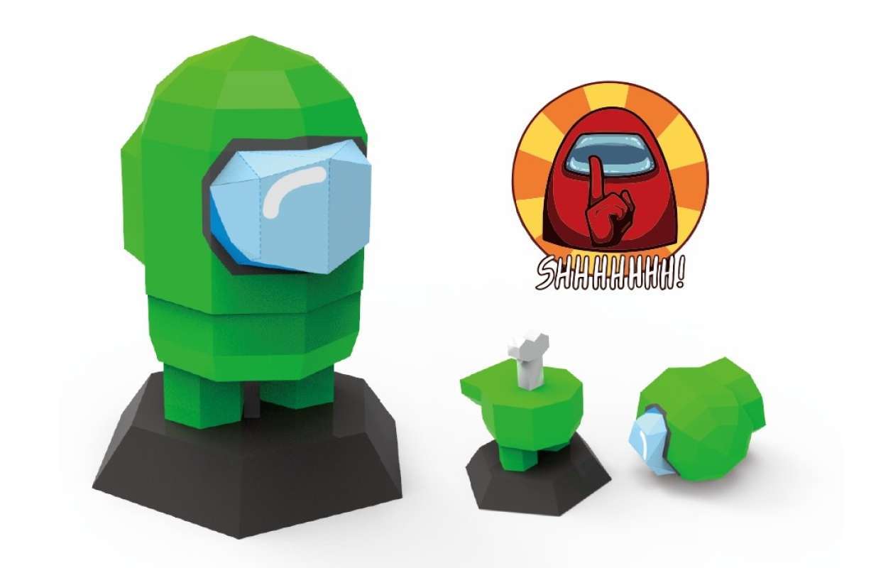Jual PAPERCRAFT CREWMATE SINGLE AMONG US (GREEN) - PAPERCRAFT SATUAN ...