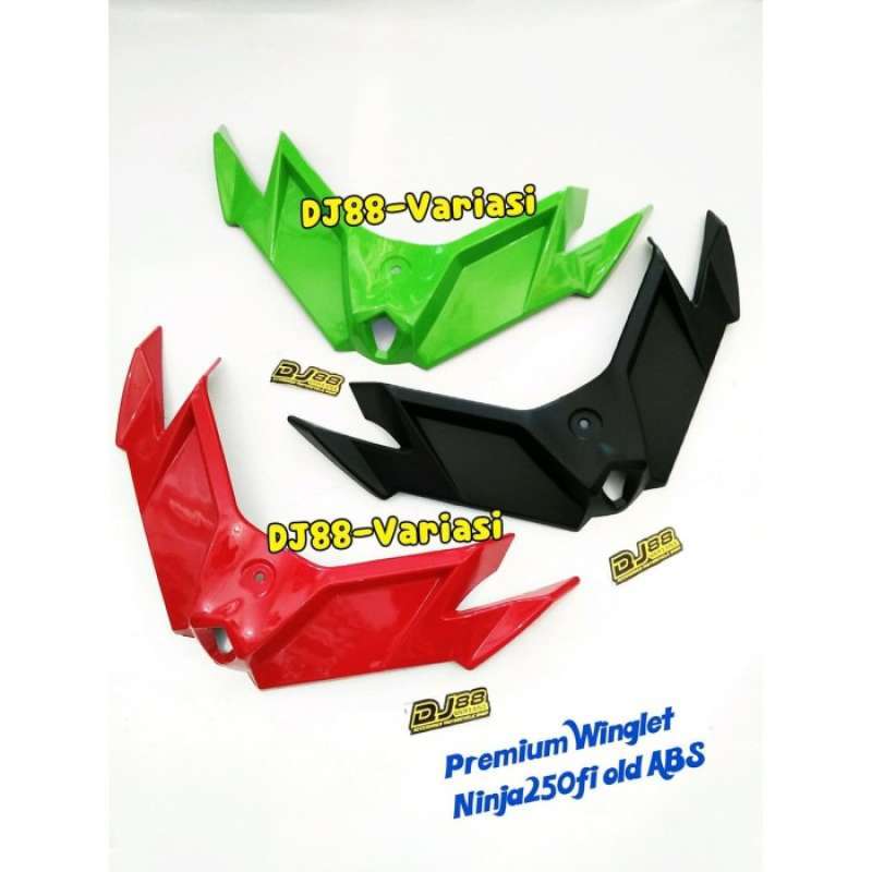 Jual Premium Winglet Ninja 250 Fi Old Abs Plastik Presisi Hijau Merah ...