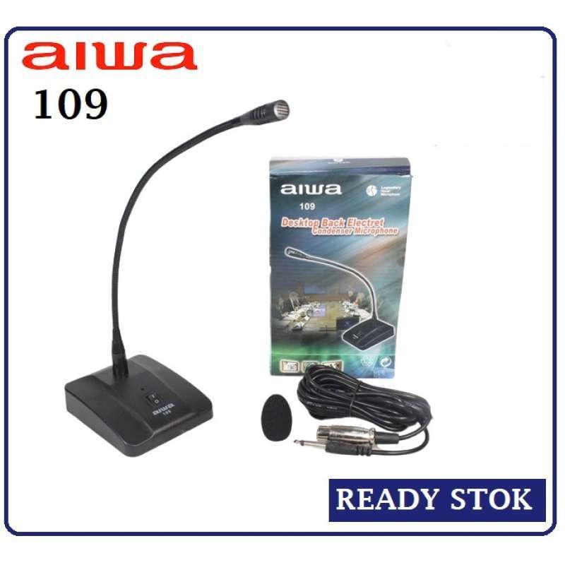 Jual Aiwa Microphone Meja/Podium Kabel AIWA 109 kabel 4 meter di Seller ...