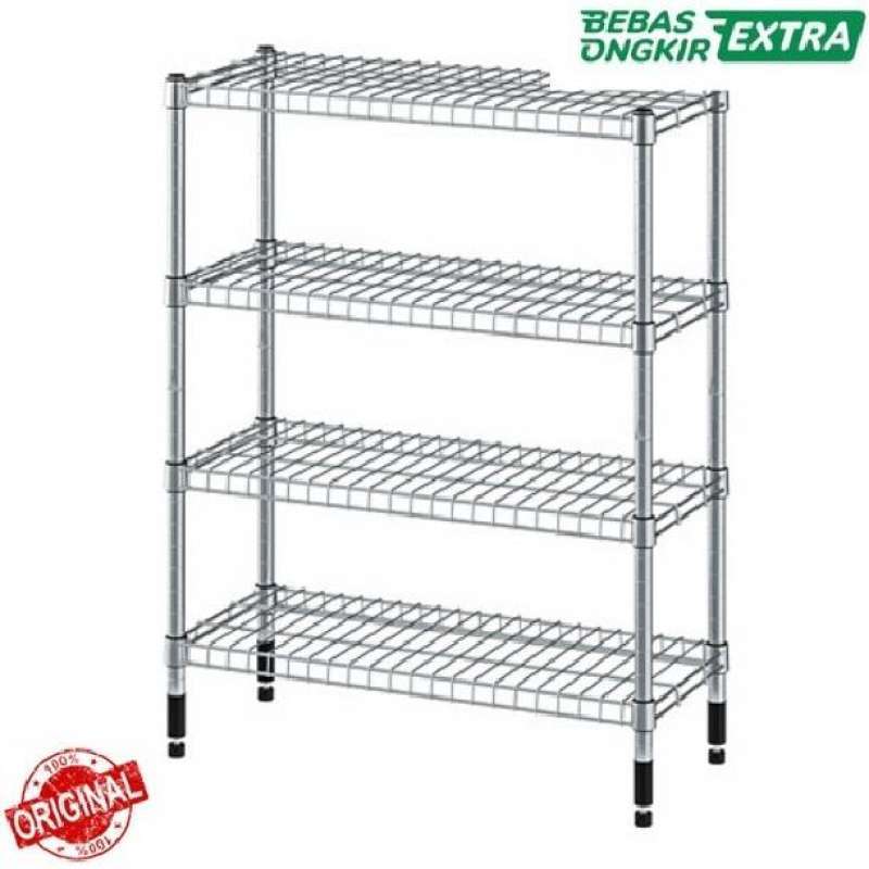 Jual Rak Besi 4 Tingkat Serbaguna Kokoh Minimalis 60x25x77cm_Original ...