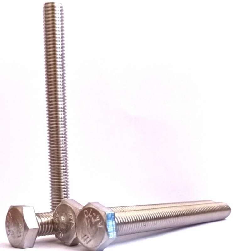 Jual HEX BOLT M8 BAUT HEXA HEAD DRAT 8MM STAINLESS STEEL 316 ANTI KARAT ...