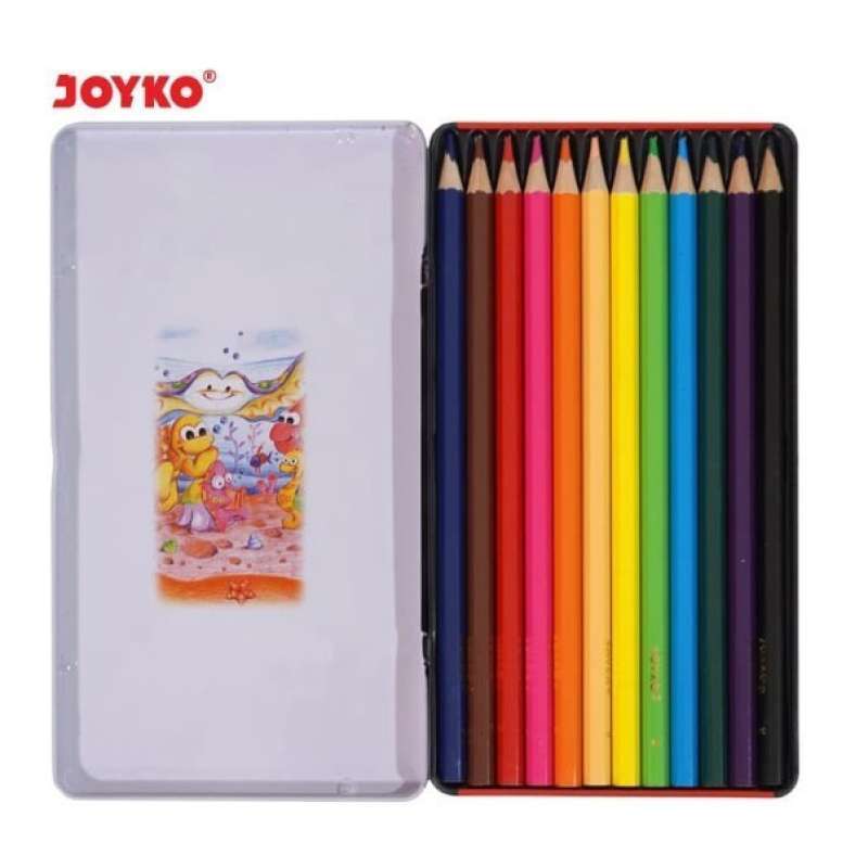 Jual JOYKO PENSIL WARNA CP 12 TC 12 WARNA CASE KOTAK COLOUR KALENG ...