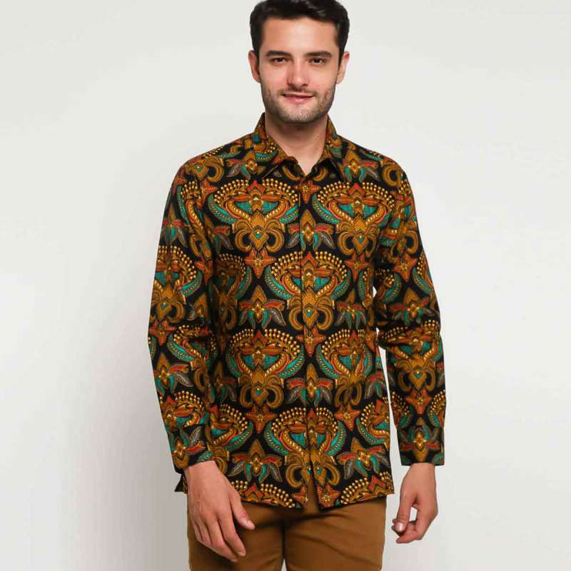 Jual Batik Arjunaweda Pisang Bali Kemeja Batik - Kuning [58228079 ...