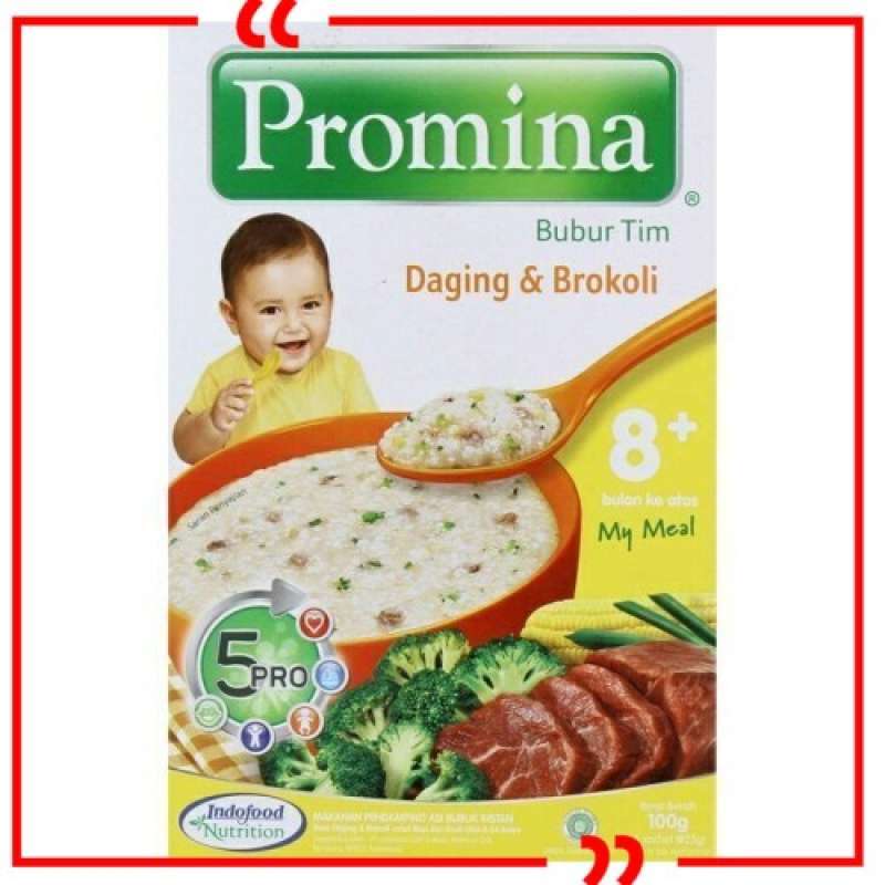 Jual PROMINA BUBUR TIM 8 BULAN KE ATAS RASA DAGING DAN BROKOLI 100 GR ...