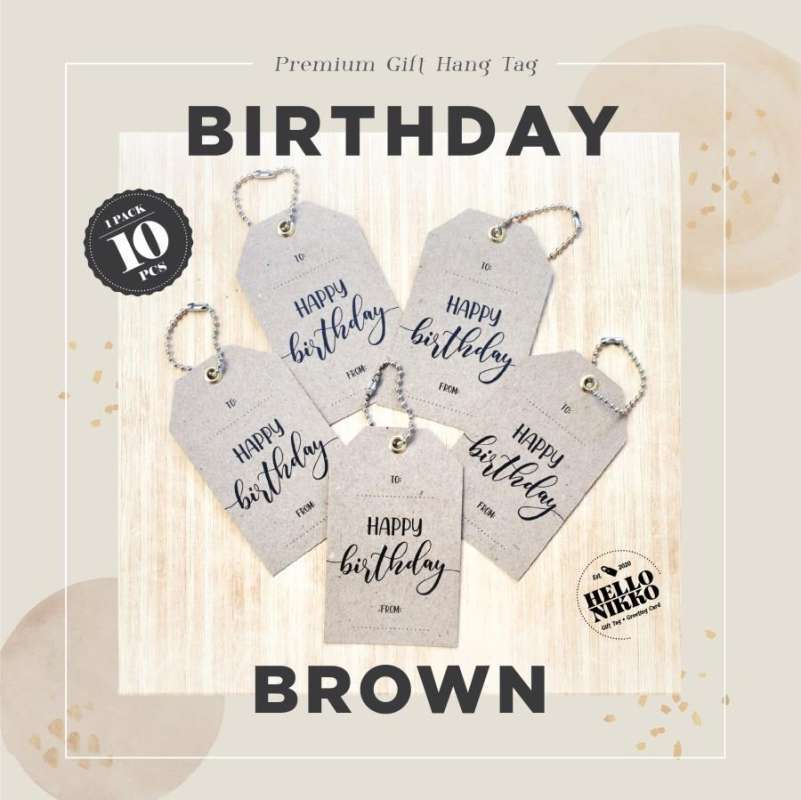 Jual Birthday Gift Hang Tag kartu ucapan kado hampers parcel souvenir ...