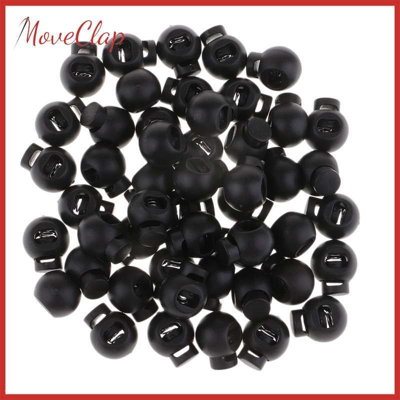 Jual [In stock] 50Pcs Spring Loaded Plastic Toggle Stopper Cord Locks ...