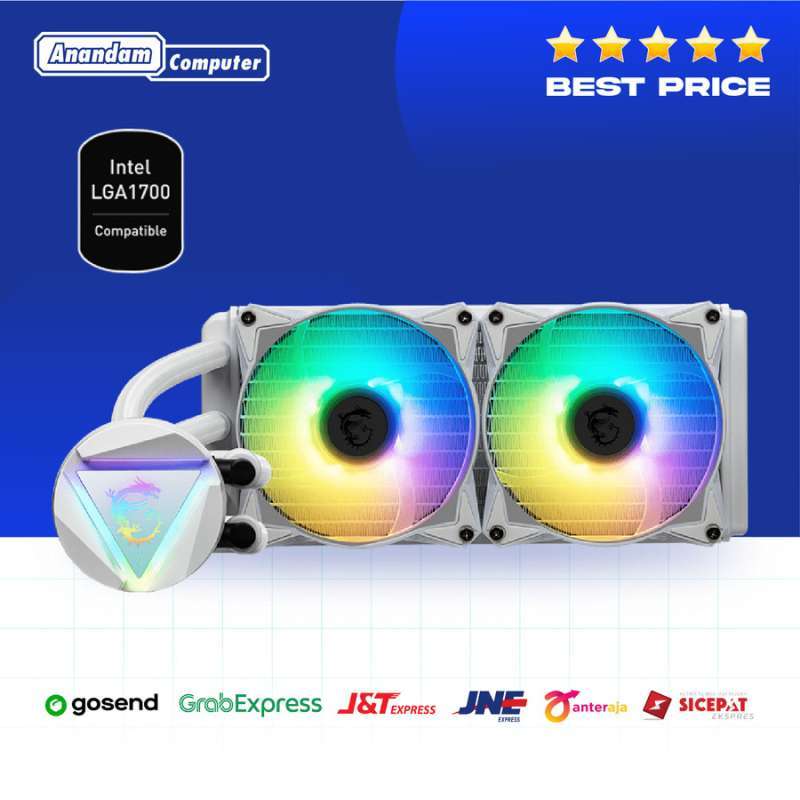 Jual MSI MAG CORELIQUID 240R White - 240mm RGB AIO Liquid Cooling Water ...