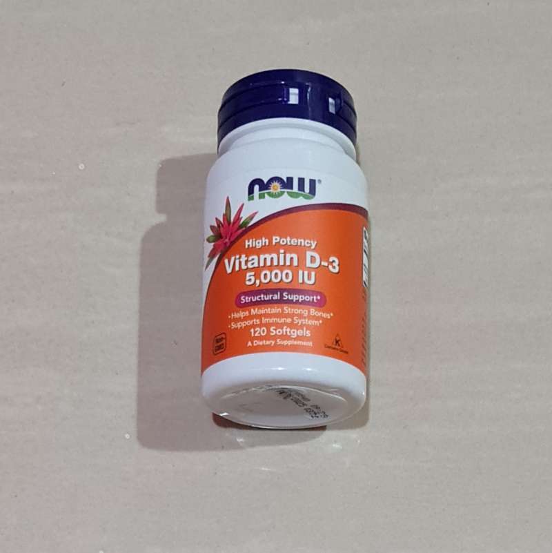 Jual Now Foods High Potency Vitamin D3 5000 IU (125mcg), 120 Softgels di Seller TokCau - Glodok ...