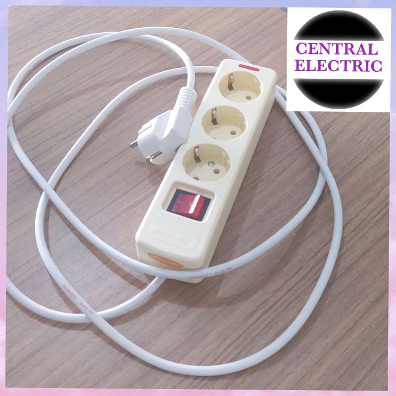 Promo Stop Kontak Kabel/colokan listrik kabel rakitan lubang 3 plus ...