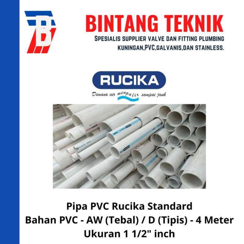Jual Pipa Pvc Rucika Putih 5 Inch 4 Meter - D (rucika) Di Seller Toko ...