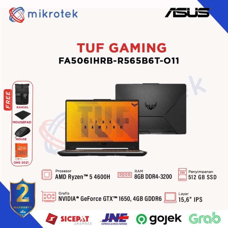 Jual Asus Tuf Fa506ihrb-r565b6t-o11 Ryzen 5 4600h 8gb 512 Ssd W11 Ohs ...