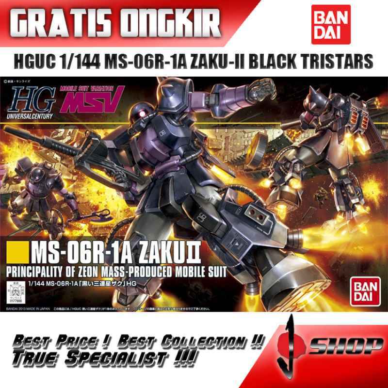 Jual BANDAI HG 1/144 MS-06R-1A ZAKU-II BLACK TRI STARS di Seller J-SHOP INDONESIA - Gundam Fort ...