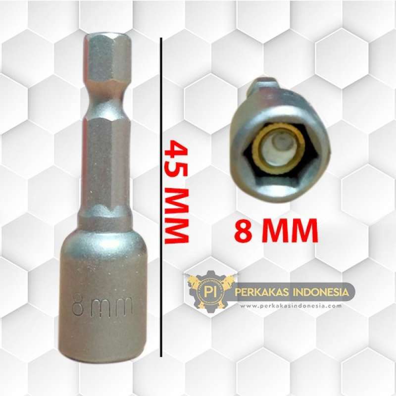 Jual Adaptor Sock Drilling Mata Bor 8 x 45 mm Adapter Sambungan Kunci ...