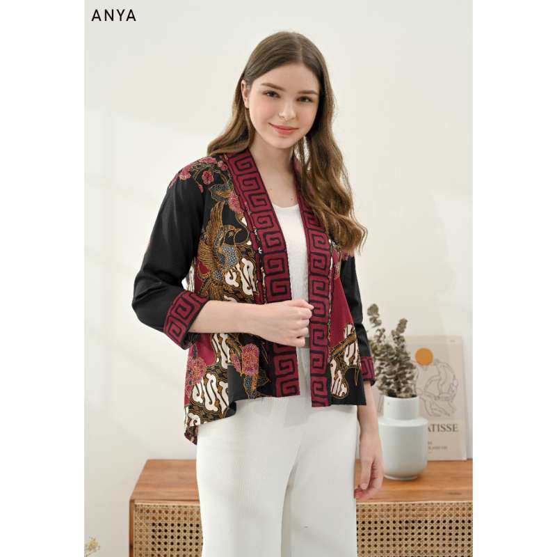 Jual Evercloth Anya Blazer Batik Wanita Outer Batik Rompi Wanita Jaket Luaran di Seller ...