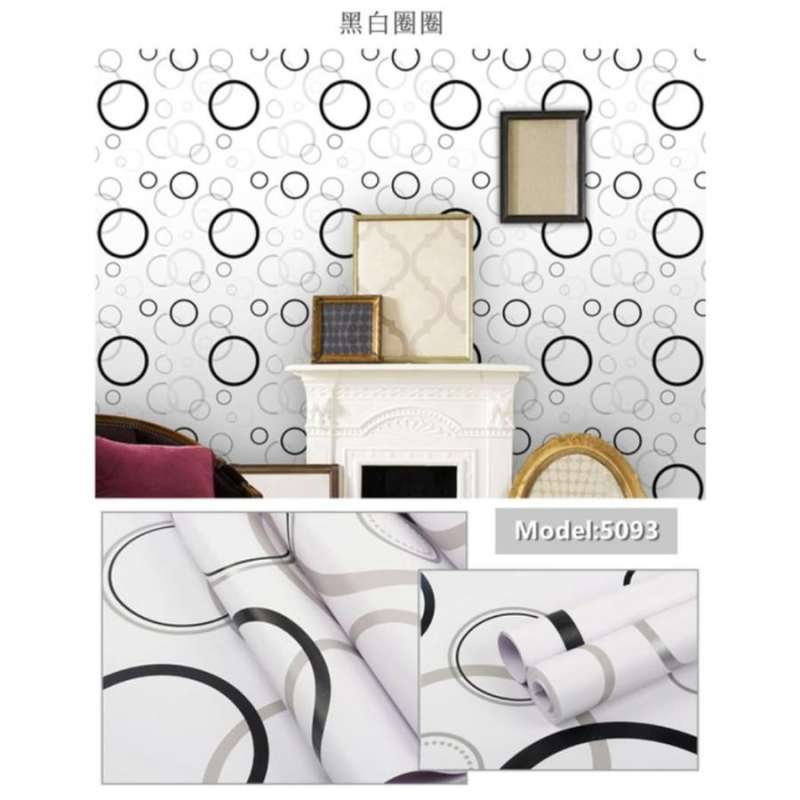 Jual Wallpaper Striker Dinding Motif Polkadot Ukuran 45 Cm X 10 Meter ...