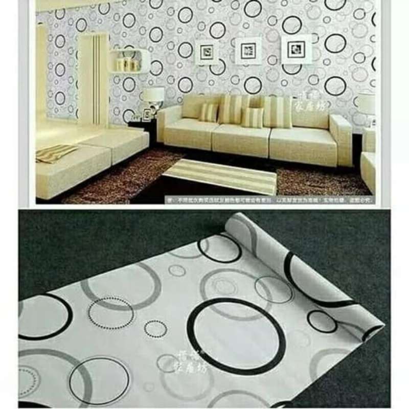 Jual Wallpaper Striker Dinding Motif Polkadot Ukuran 45 Cm X 10 Meter ...