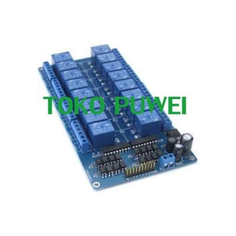 Promo Jual 16 Channel 12V Relay Module Board Optocoupler Power untuk ...