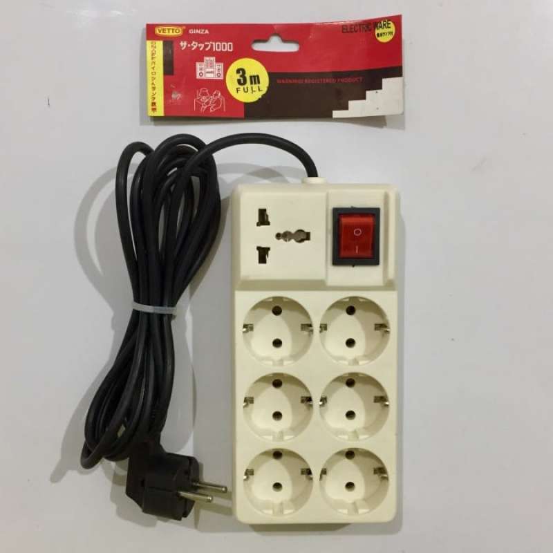 Promo Jual VETTO Stop Kontak Extension 7 Lubang Universal Kabel 3m ...