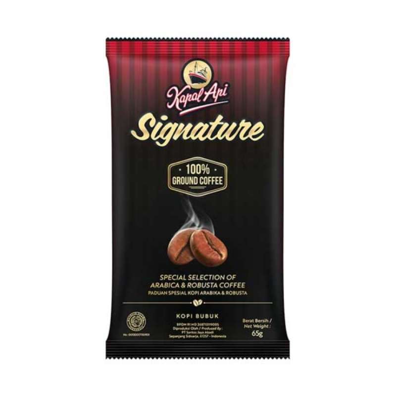 Promo KAPAL API Signature 100p Ground Coffee - KAPALAPI Kopi Bubuk 65g ...