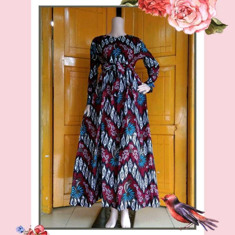 Long Dress Batik Muslim Modern