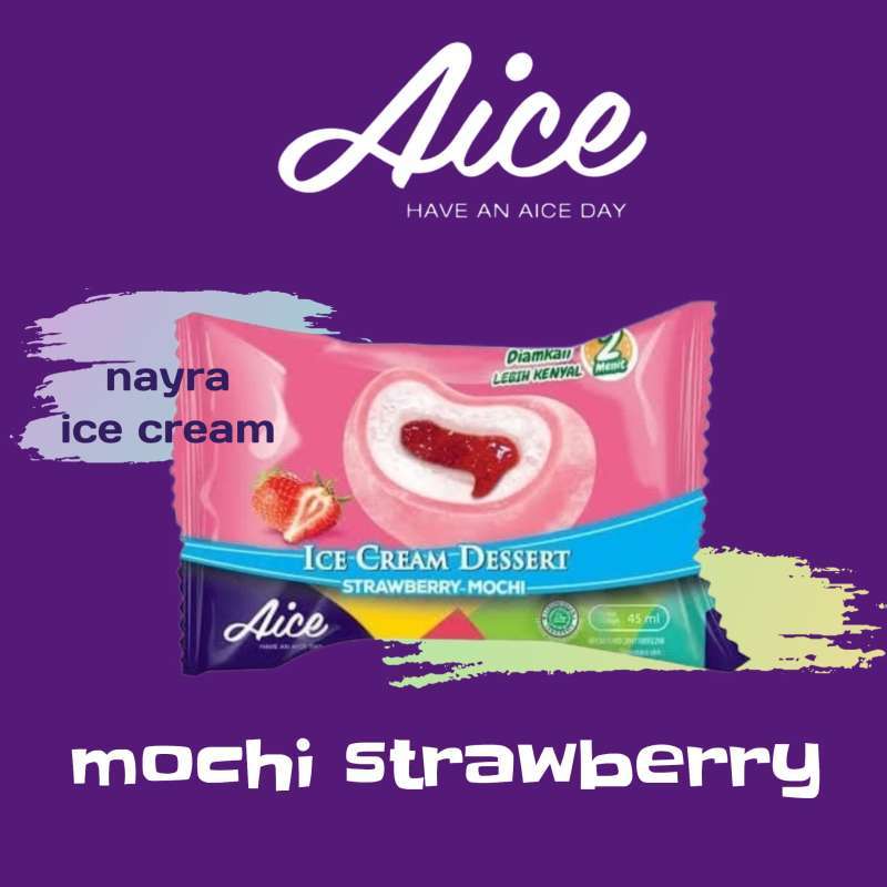 Jual Aice ice cream mochi strawberry isi 20 pcs di Seller NAYRA ICE ...