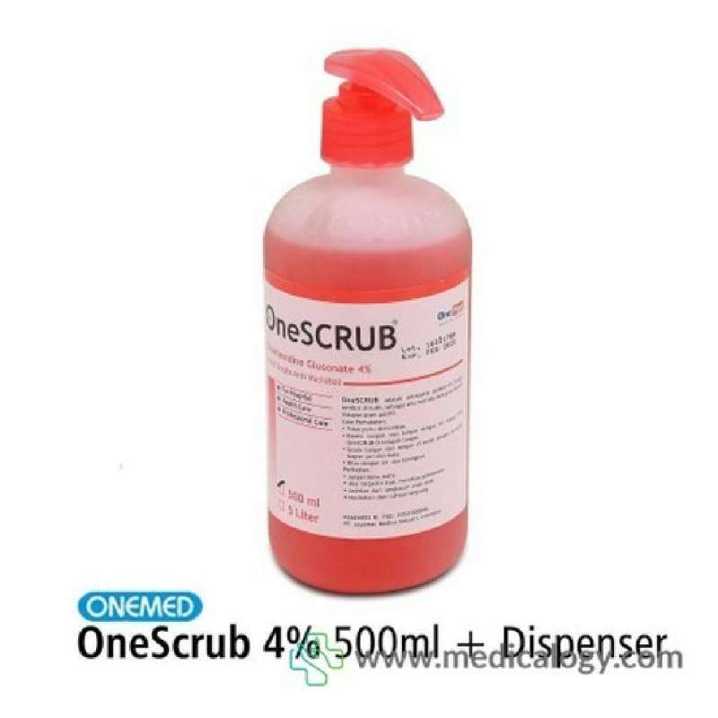 Promo OneScrub OneMed 4% Hand Scrubs + Dispenser 500 ml Diskon 21% di ...