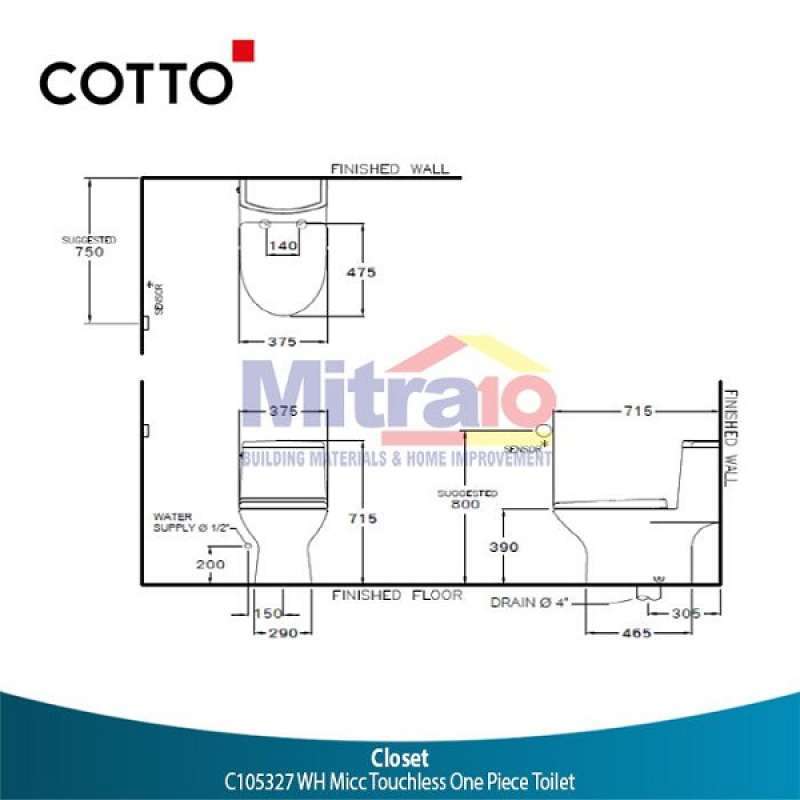 Jual Cotto Kloset Duduk Pintar Tanpa Sentuh Dengan Remote Monoblok ...