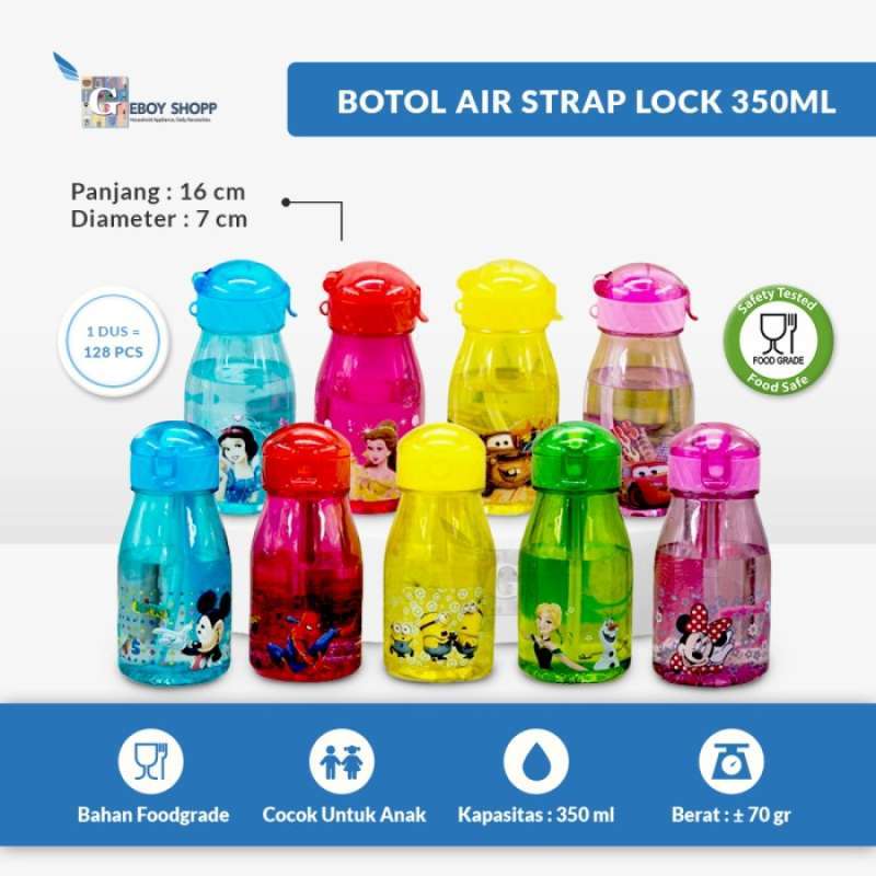 Jual BOTOL AIR STRAP LOCK 350ml B / BOTOL MINUM STRAP LOCK 350ml B di ...